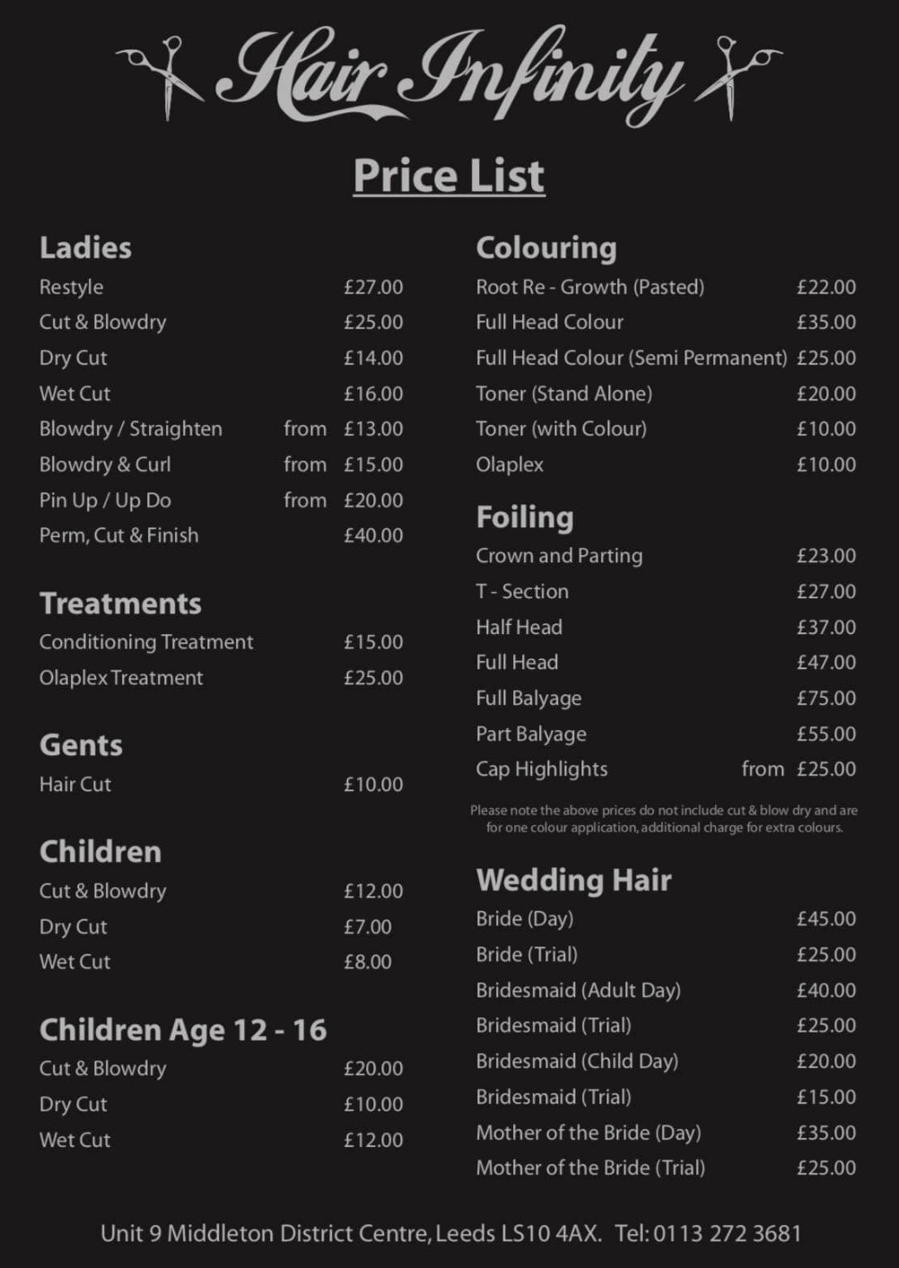 Services – Hair Infinity